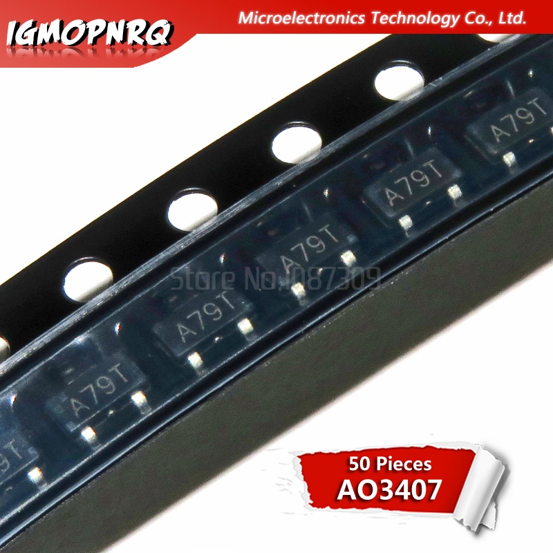 ท่อเอฟเฟคสนามไฟฟ้า SOT23 AO3400 AO3401 AO3402 AO3404 AO3406 AO3407 AO3415 AO3416 3407 50 ชิ้น ...