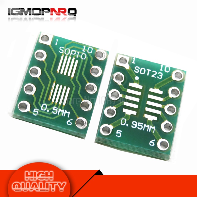 อะแดปเตอร์แปลง PCB Board SMD Turn To DIP SOP MSOP SSOP TSSOP SOT23 8 10 ...