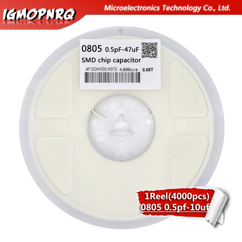 ตัวเก็บประจุเซรามิก 0805 smd 1PF-10UF 20PF 220PF 330PF 4.7NF 22NF 33NF ...
