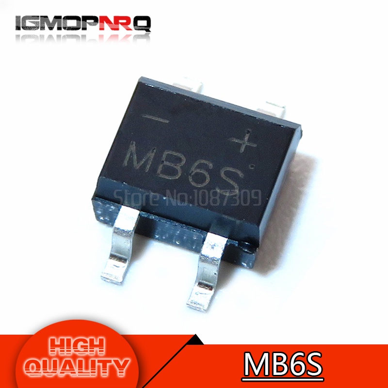 วงจรเรียงกระแสไดโอดเฟสเดียว MB6S MB6M MB10S MB10M MB6F 0.5A 600V 20 ...