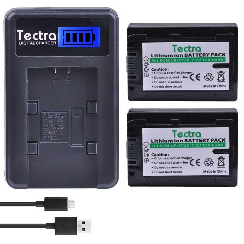 ZZOOI 1200Mah Np-Fv50 Npfv50 Battery + LCD USB Charger For Sony Np-Fv30 Np-Fv40 Np-Fv70 Np-Fv100 ...