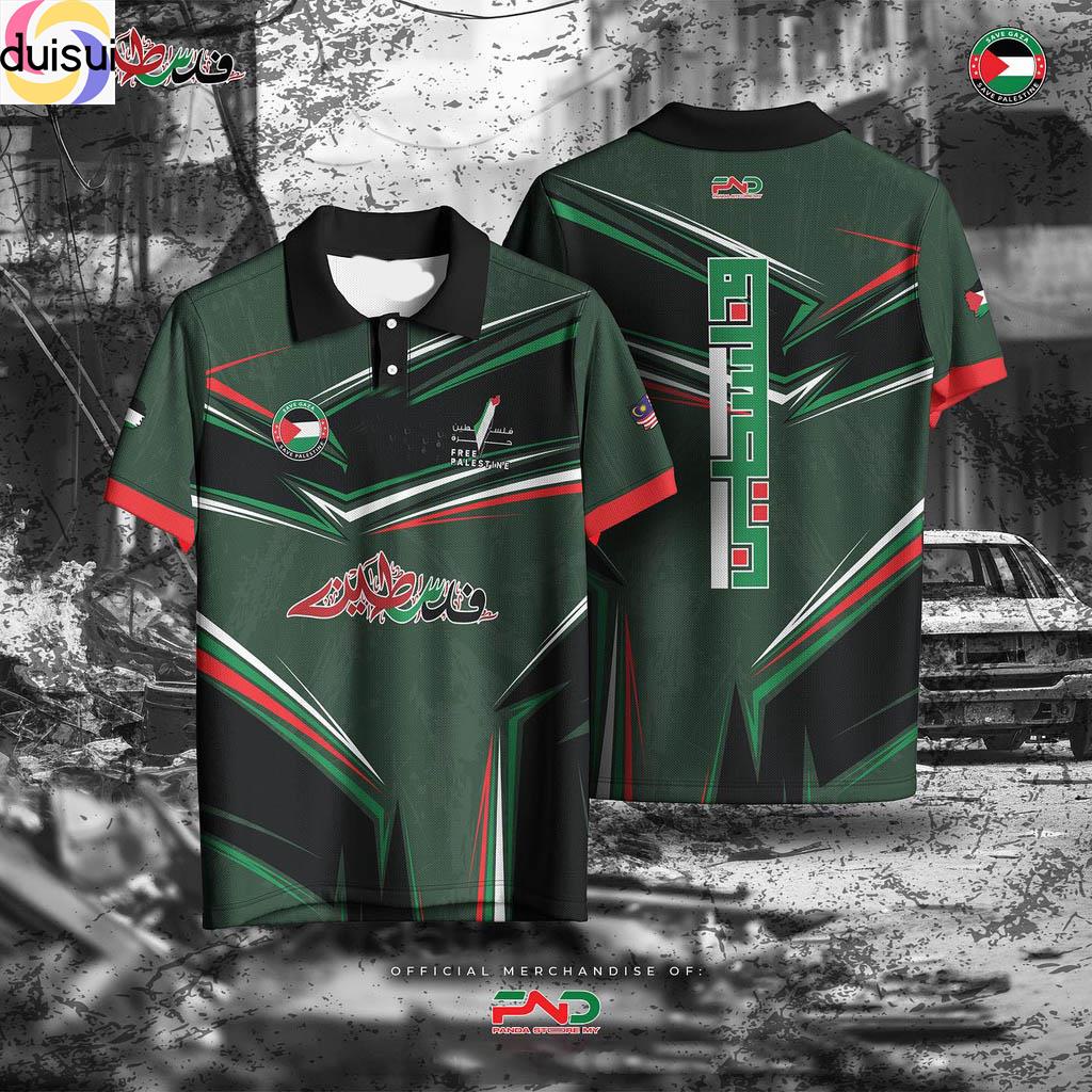 【duisui】เสื้อเจอร์ซีย์ คอปก สไตล์ปาเลสไตน์ | Shopee Thailand