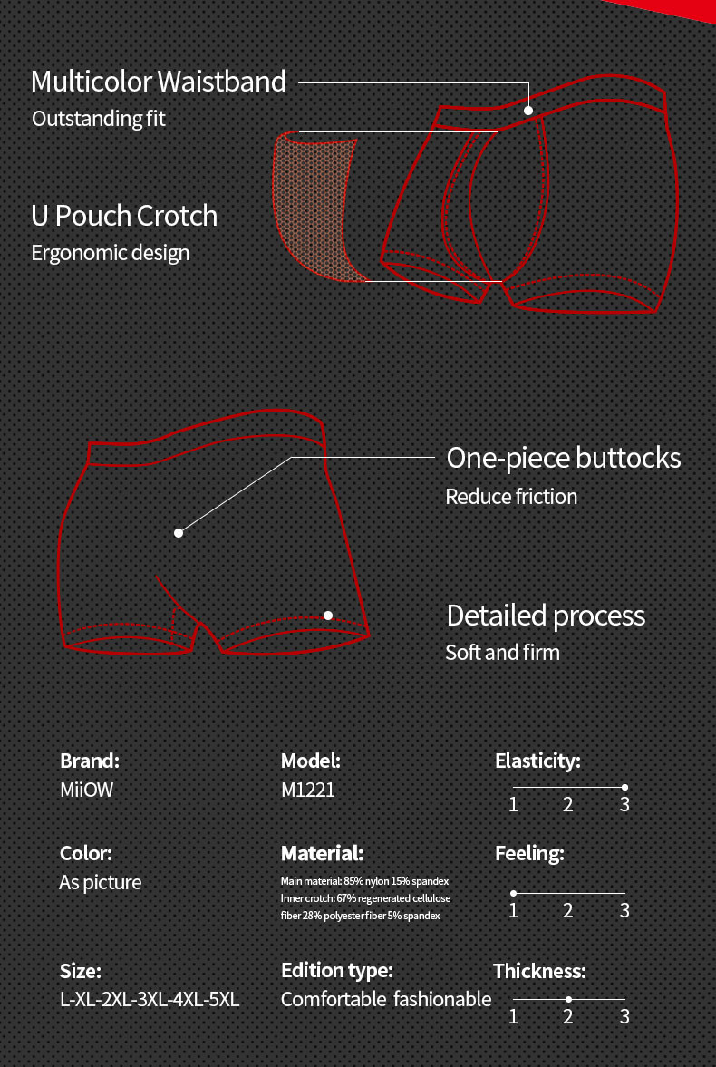 Miiow 3 ชิ้นนักมวยผู้ชายผ้าไหมผ้าไหม | Shopee Thailand