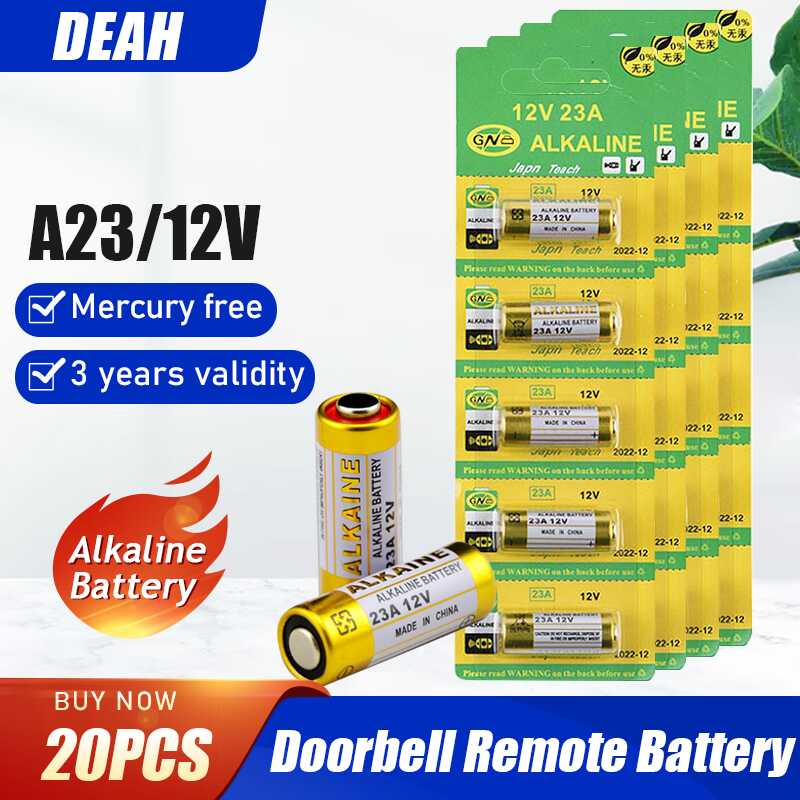 20 ชิ้น / ล็อต A23 23A 12V แบตเตอรี่อัลคาไลน์ 21/23 E23a Mn21 Ms21 El12 ...