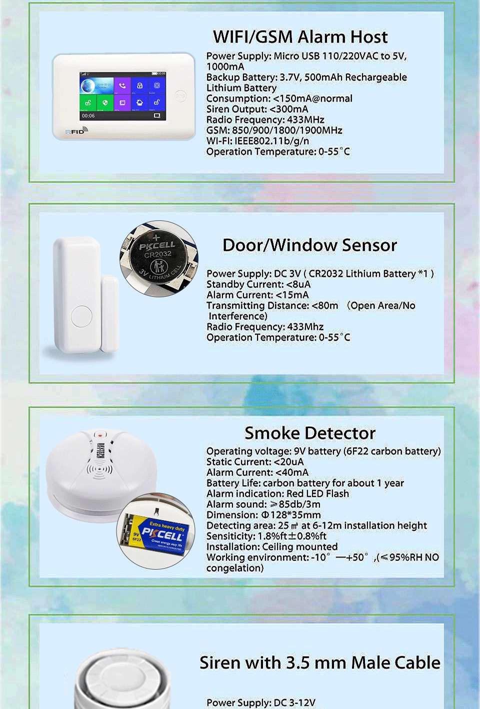 Daytech 4G Tuya ระบบเตือนภัยกันขโมย WIFI GSM ไร้สาย พร้อมเซนเซอร์ตรวจจับการเคลื่อนไหว รองรับ ...