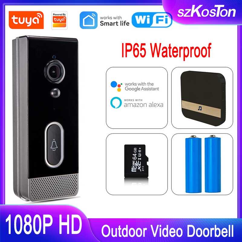 ♂ Tuya Smart Home Wifi Video Doorbell 1080P Outdoor Wireless Door Bell ...