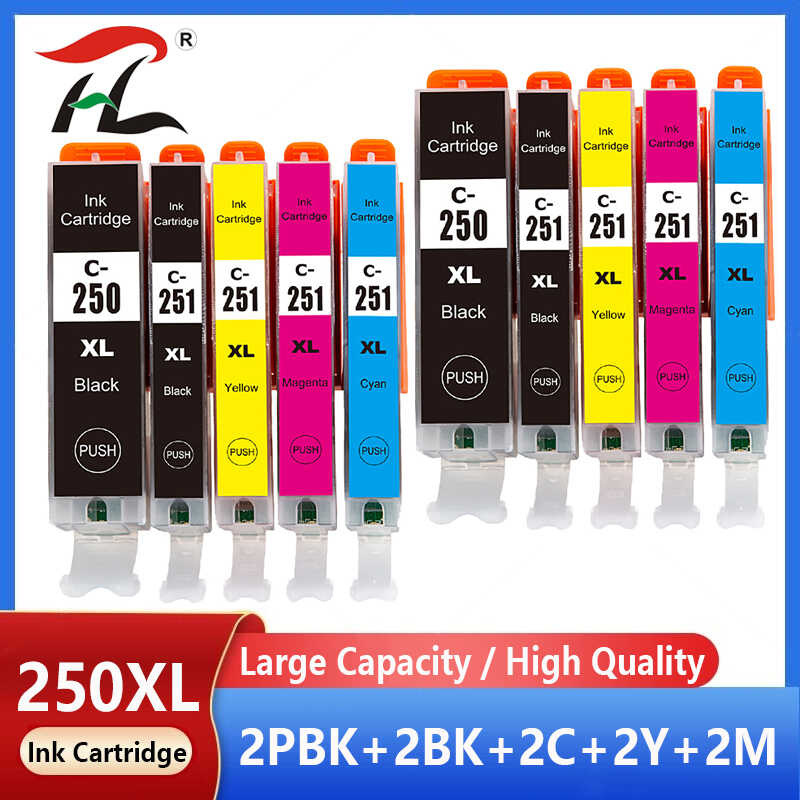 ตลับหมึก 10X PGI250 PGI-250 CLI-251 สำหรับเครื่องพิมพ์ Canon PIXMA ...