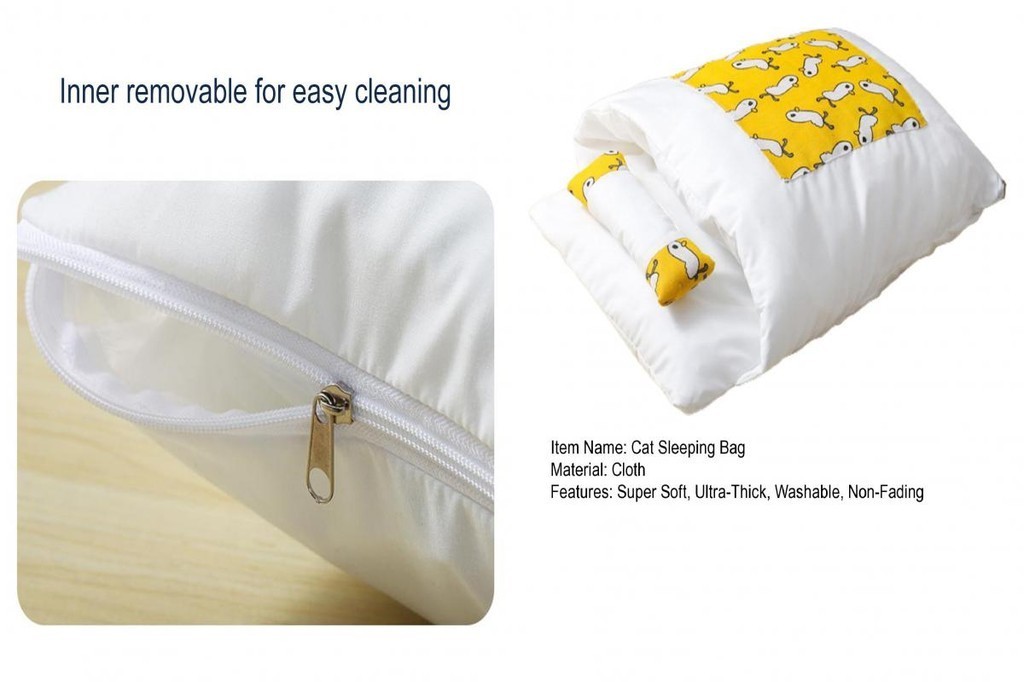 Vip Washable Kitty Sleeping Bag Cat Supplies Semi-closed Pet Cat ...