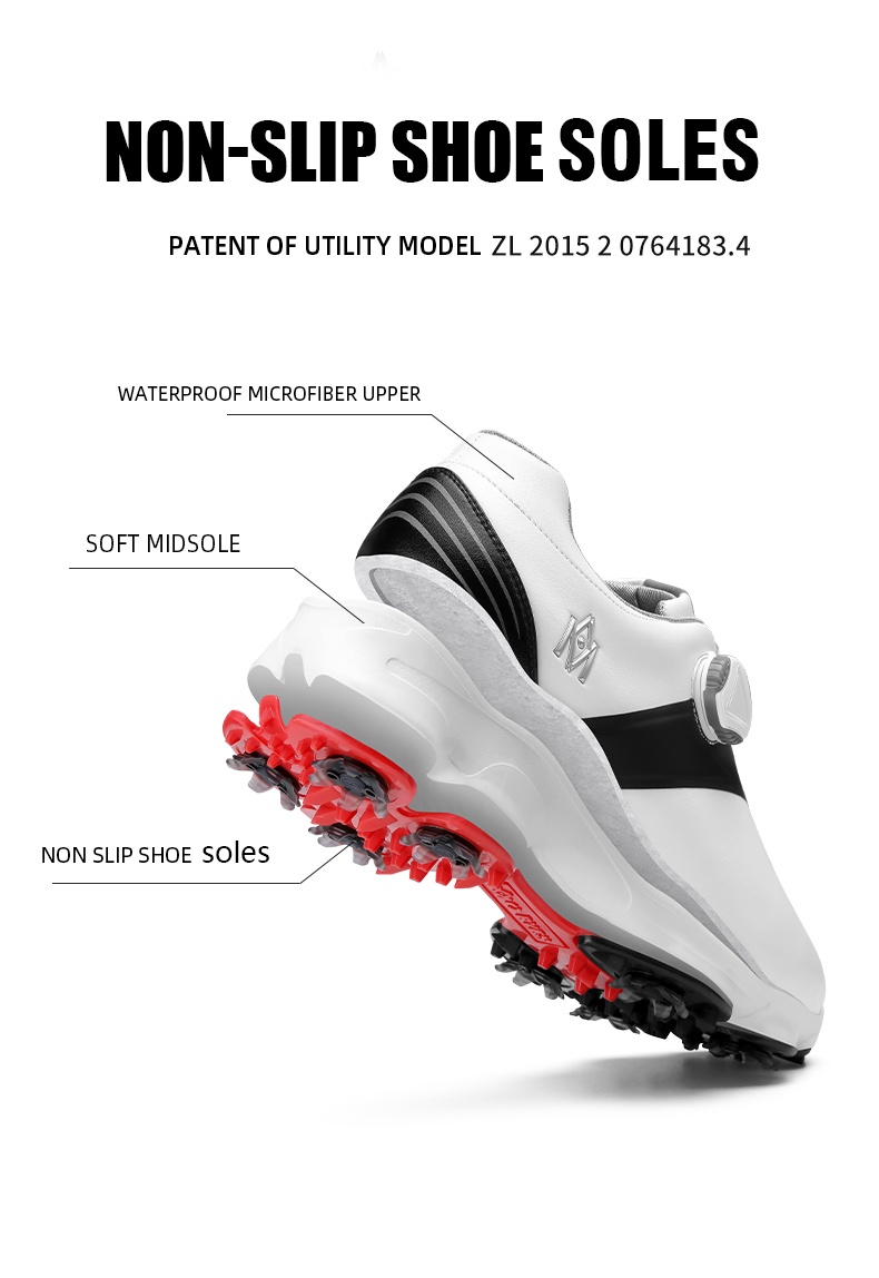 Pgm MO EYES รองเท้ากอล์ฟ พื้นนิ่ม กันน้ํา พร้อมลูกบิด และพื้นรองเท้ากัน ...
