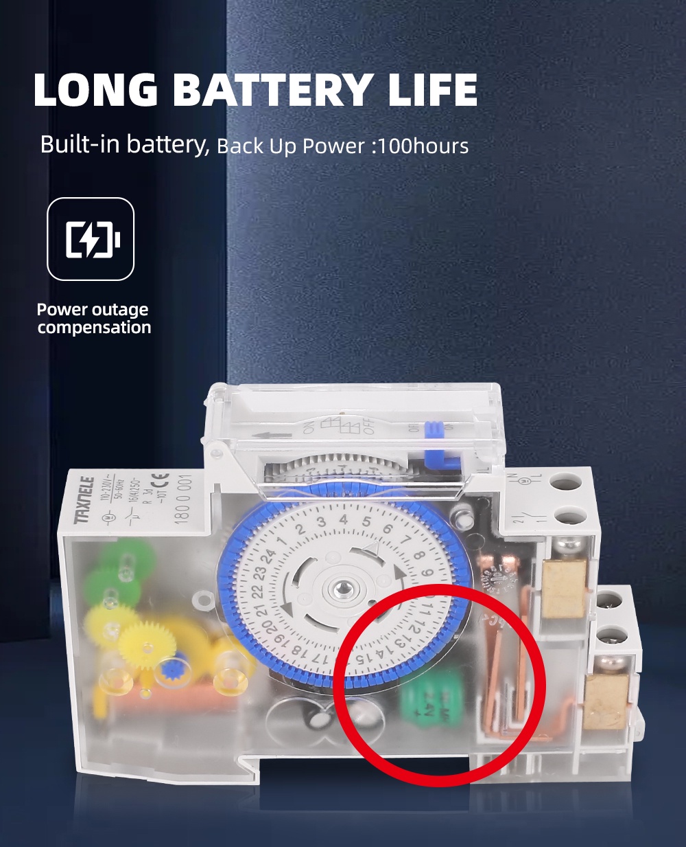 Taxnele AC 110V AC 220V 16A SUL180a Timer Switch 24 ชั่วโมงรีเลย์ 35 ...