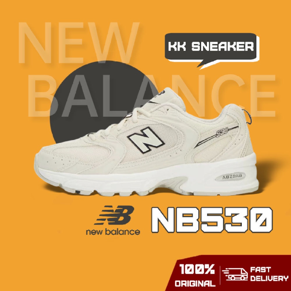New Balance 530 SH Beige Men's and Women's Running Shoes | Shopee Thailand