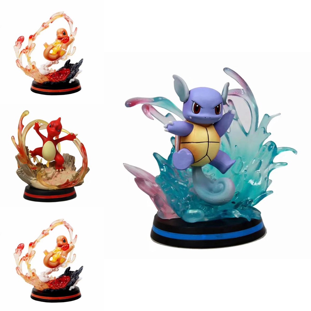 ฟิกเกอร์ PVC รูปการ์ตูนโปเกม่อน Genji Turtle Bulbasaur Charizard Mewtwo ...