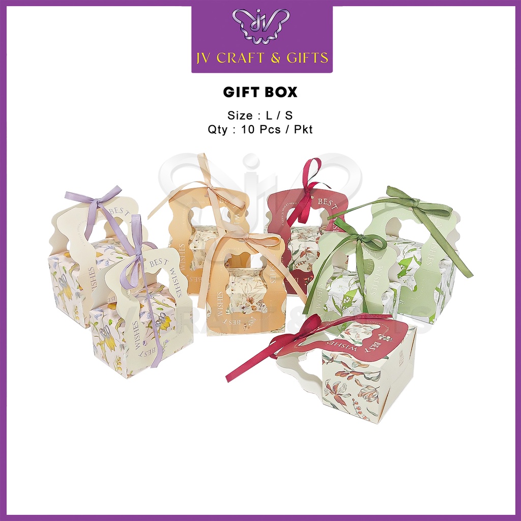 10 ชิ้น/กล่องริบบิ้น Kotak Doorgift Telur Sumi Cotak Gula-Gula Hadiah ...
