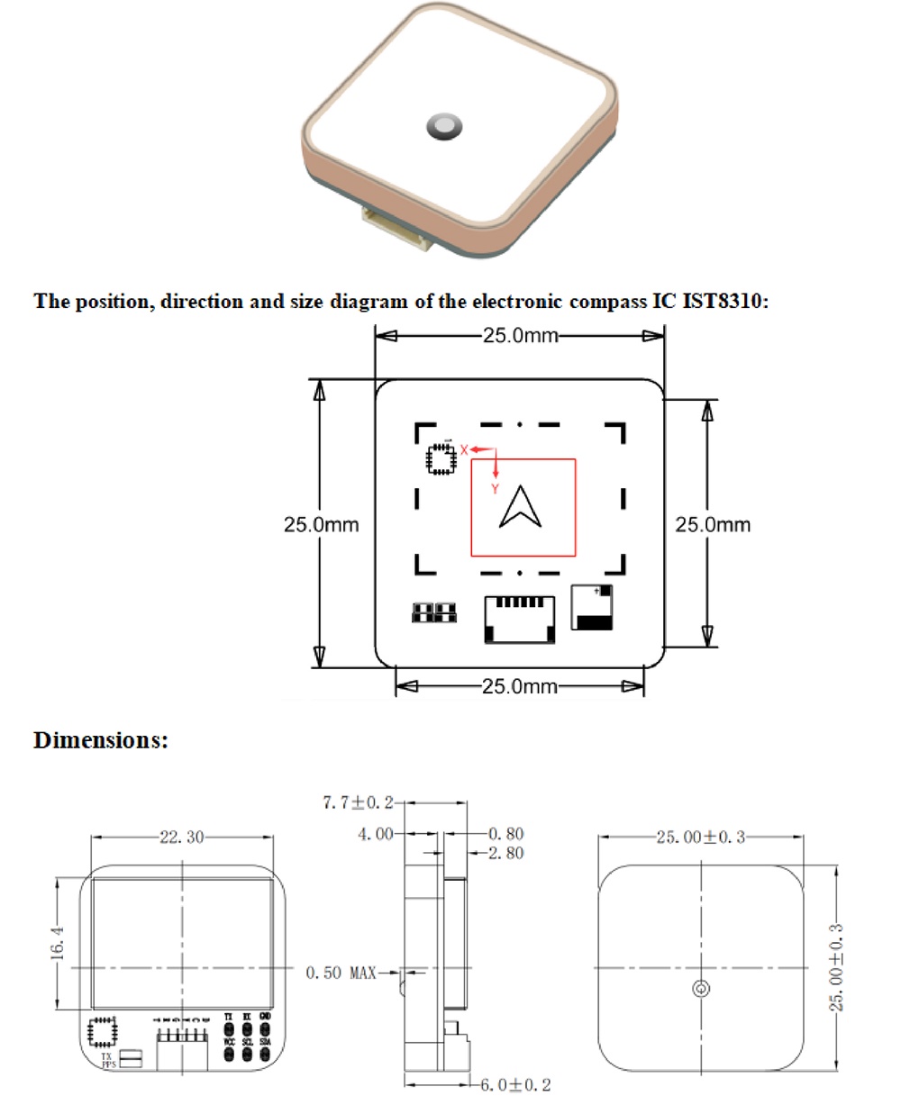 Beitian UBX-M9140 โมดูลรับสัญญาณเสาอากาศ GPS โดรนบังคับ FPV UAV PX4 PIX32 GNSS BK-122 BK-182 BK ...
