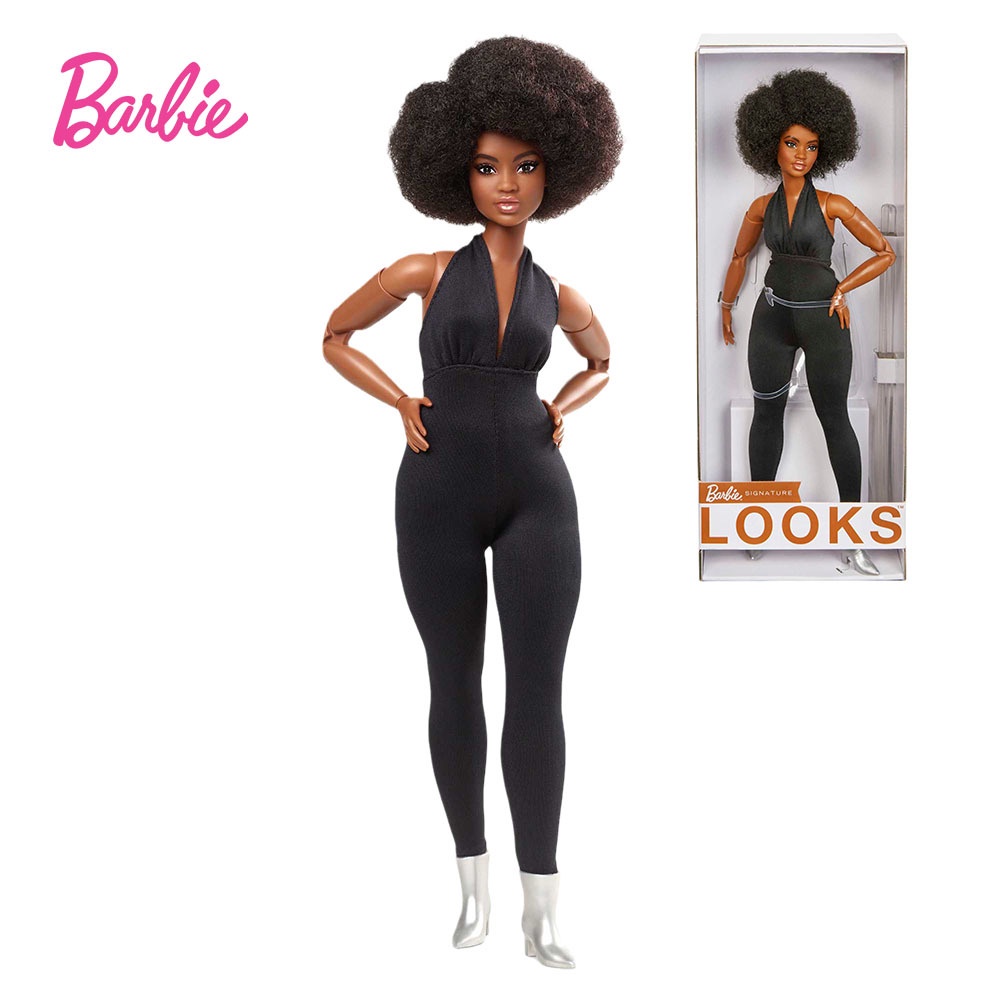 Barbie Signature Posable Barbie Looks Doll (Curvy Brunette) Action ...