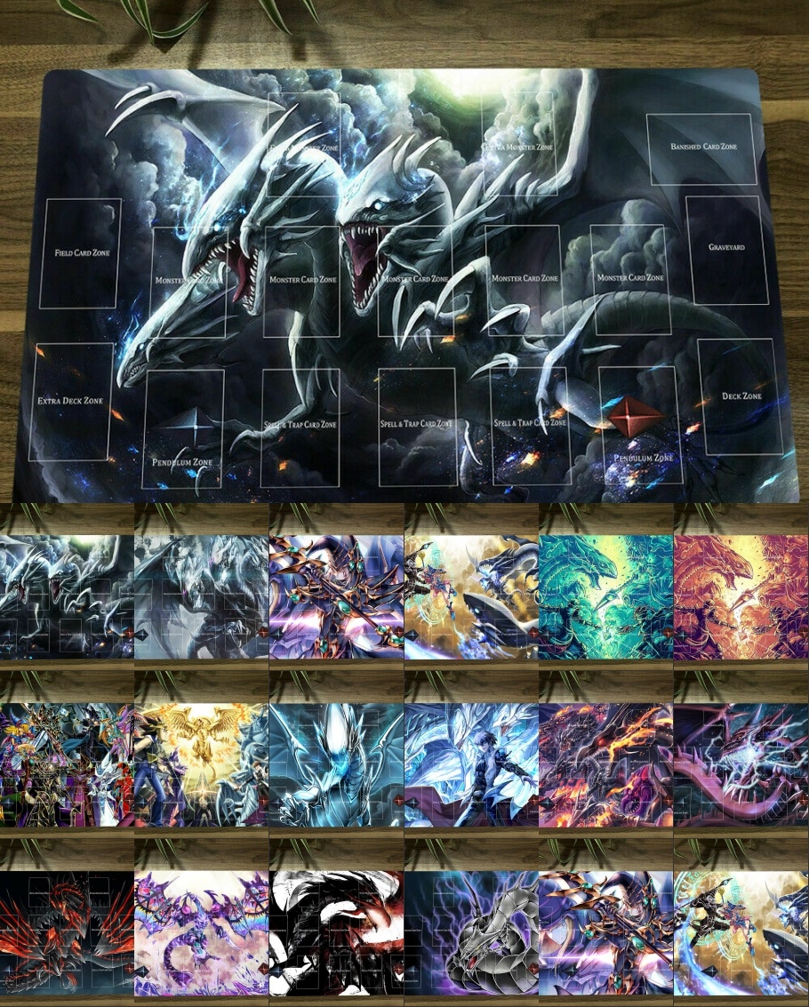 Yugioh Duel Monsters Playmat Blue-eyes Ultimate Dragon Dark Magician ...