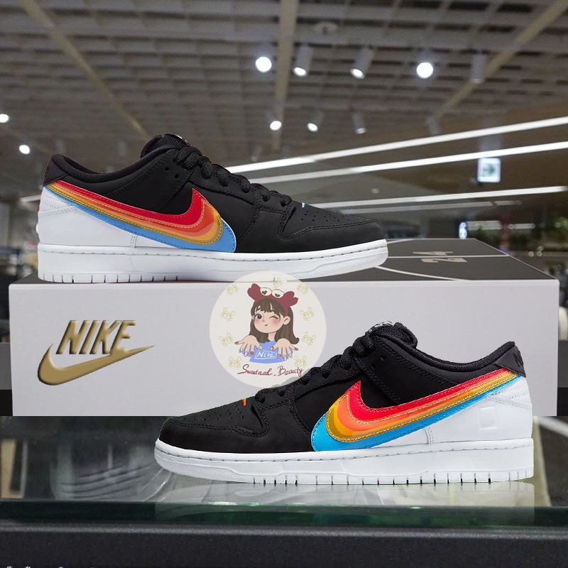 Nike Nike Polaroid x NK SB Dunk Low Rainbow Joint สีดำสีขาว DH7722-001 ...