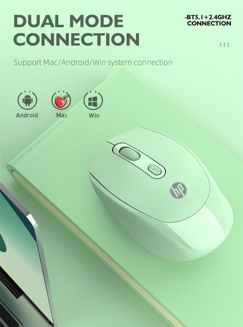 Hp เมาส์บลูทูธไร้สาย 2.4G 1600DPI สําหรับคอมพิวเตอร์ แล็ปท็อป | Shopee ...