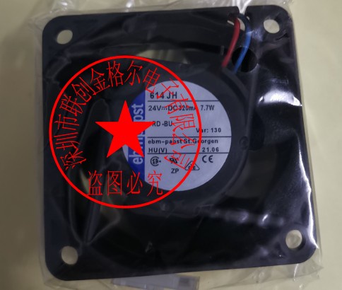 พัดลมอุปกรณ์นําเข้าเยอรมันแท้ 60,60,32 ใหม่ล่าสุด 614JH DC24V 320mA 7 ...
