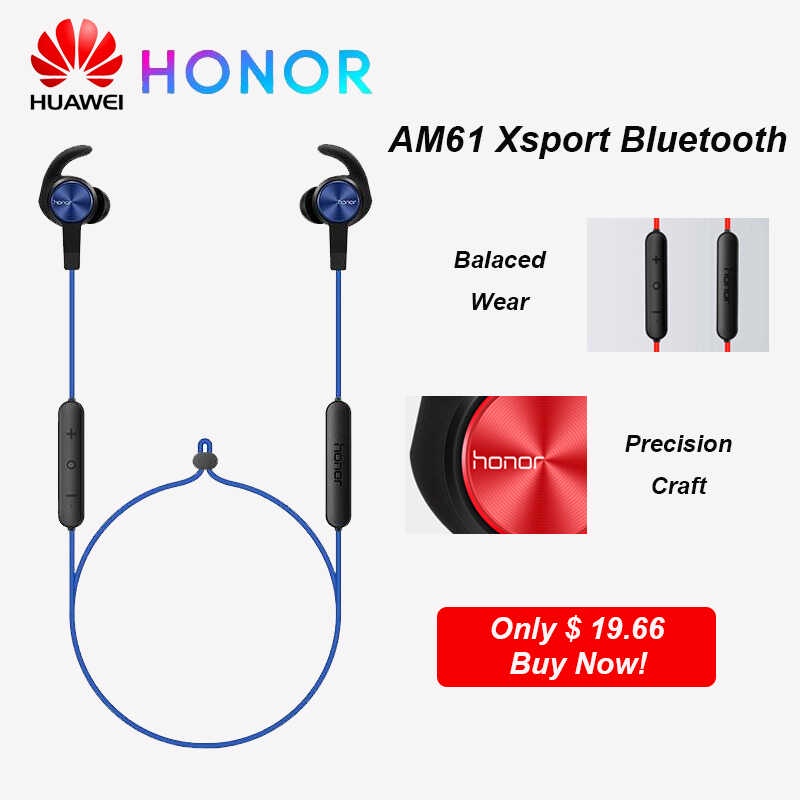 HUAWEI HONOR Am61หูฟัง Xsport ชุดหูฟังไร้สายออกแบบแม่เหล็กด้วย | Shopee ...