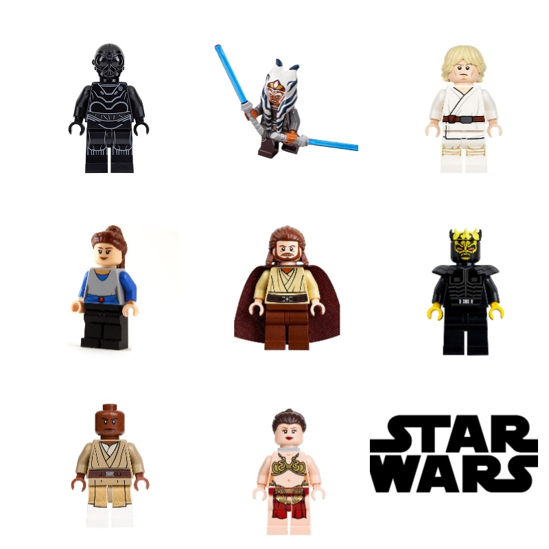 บล็อกตัวต่อ Domino Star Wars Series Luke Skywalker สีทอง | Shopee Thailand
