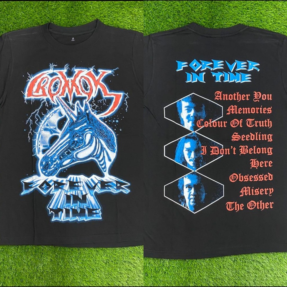เสื้อยืด พิมพ์ลายวงร็อค Cromok Forever In Time Premium Dewa Hidaya Ella ...