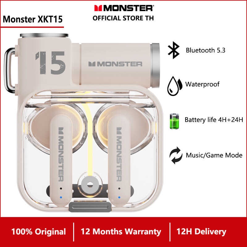 Monster Xkt15 Wireless Headphones, Bluetooth Earphones, HIFI Low ...