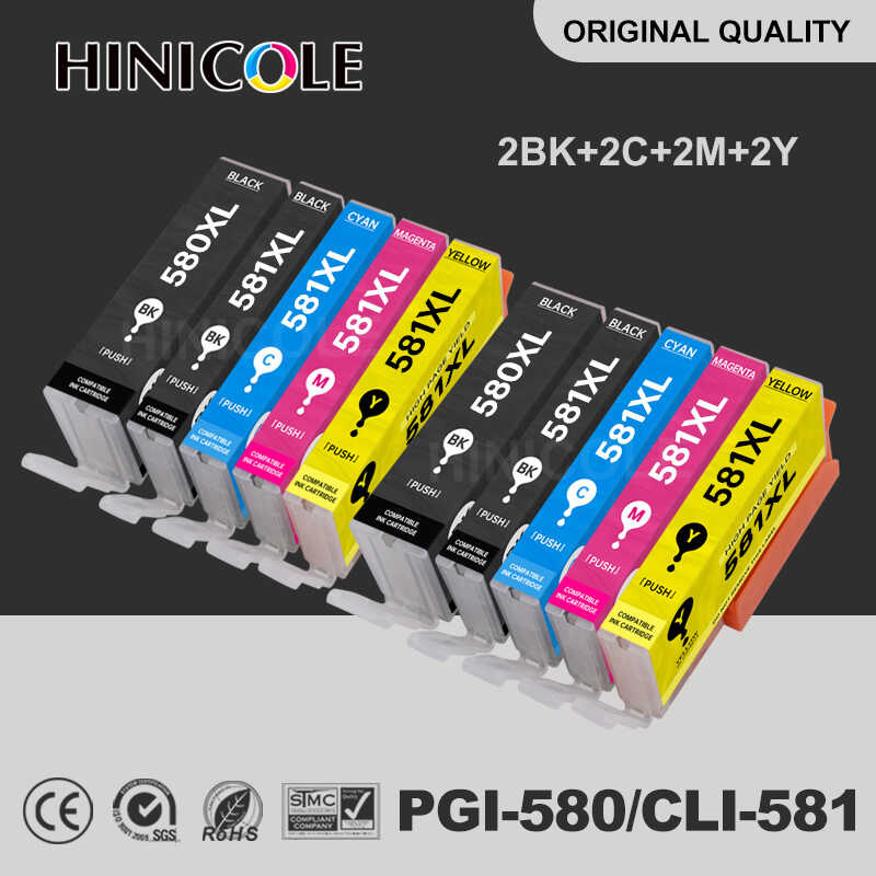 ตลับหมึกที่รองรับ Hinicole 580 581 PGI-580 CLI-581 สำหรับ Canon PIXMA ...