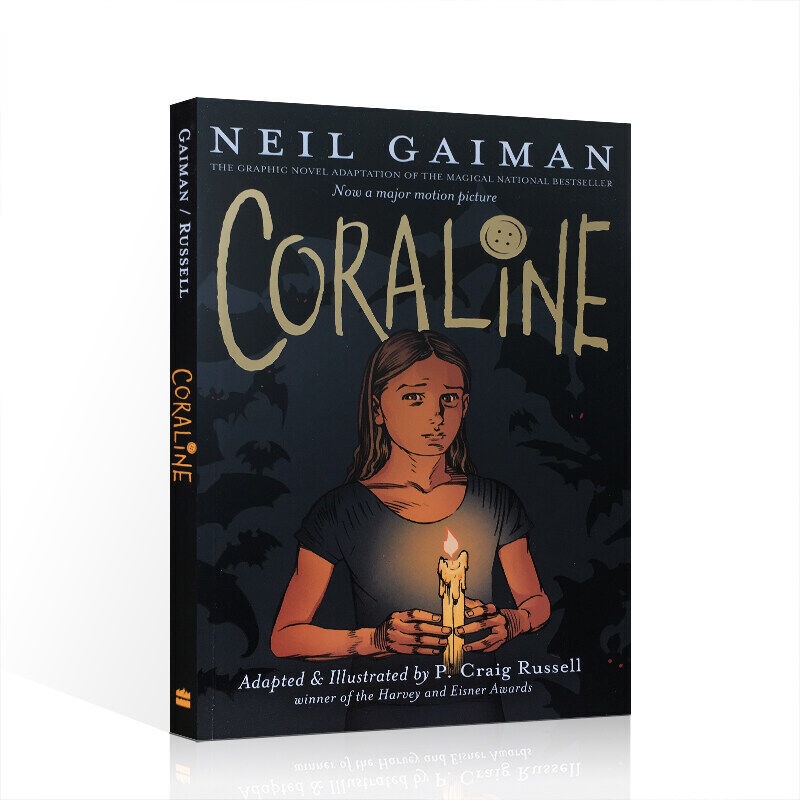 Coraline Graphic Novel Neil Gaiman หนังสืออ่านภาษาอังกฤษสำหรับวัยรุ่น ...
