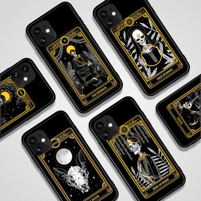 เคสโทรศัพท์ซิลิโคน tpu ลายไพ่ทาโรต์ Death X1 สําหรับ Huawei Y8p Enjoy ...