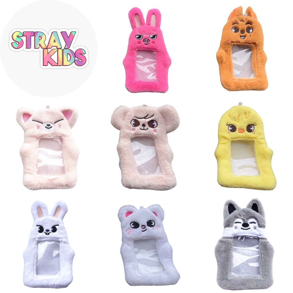 Skz Chicken Yellow Rabbit Fur Card Holder For Felix Bang Chan And Cards ...