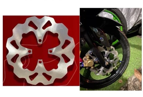 Ppr RACING R4 เบรคแผ่นดิสก์ 4 มม.ตัด 200M 220 มม. 245 มม. 267 มม. DEPAN ...