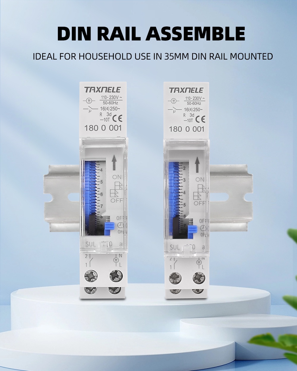 Taxnele AC 110V AC 220V 16A SUL180a Timer Switch 24 ชั่วโมงรีเลย์ 35 ...