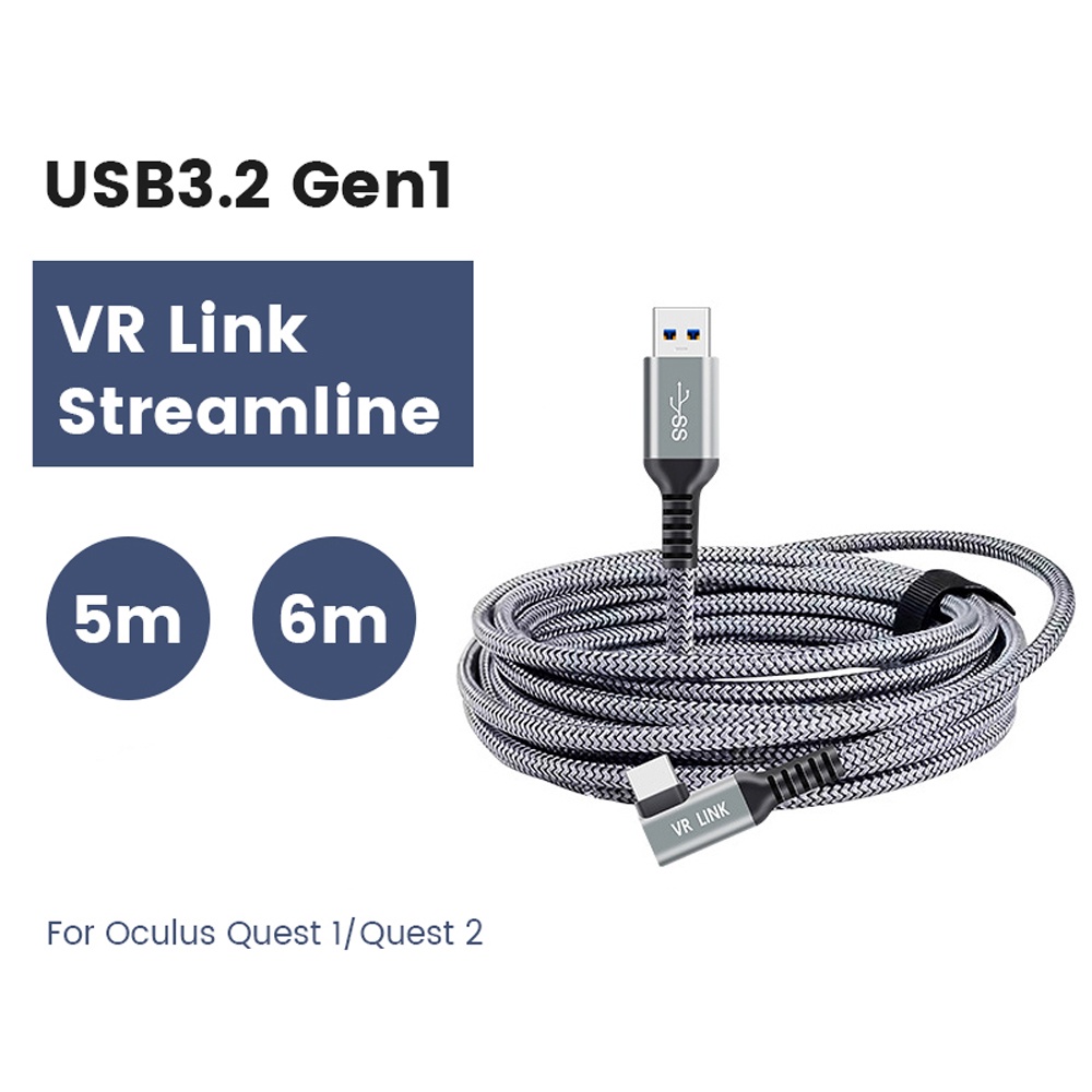 สายชาร์จ สําหรับ Oculus Quest 3 1 Quest 2 Link VR USB 3.0 Type-C Pico 3 ...
