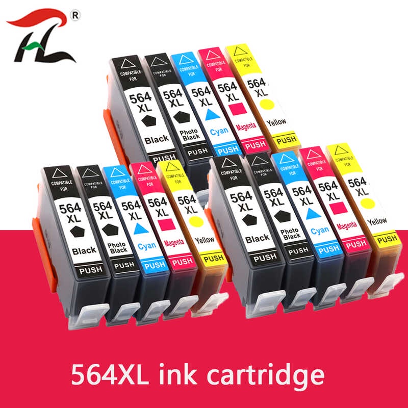 รองรับตลับหมึก 564 สำหรับ hp 564XL สำหรับ hp Photosmart 5510 5511 5512 ...