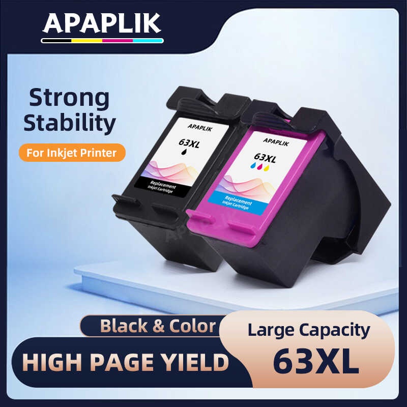 เปลี่ยนตลับหมึกสำหรับ HP 63 Deskjet 1110 1111 1112 2130 2131 2132 2133 ...