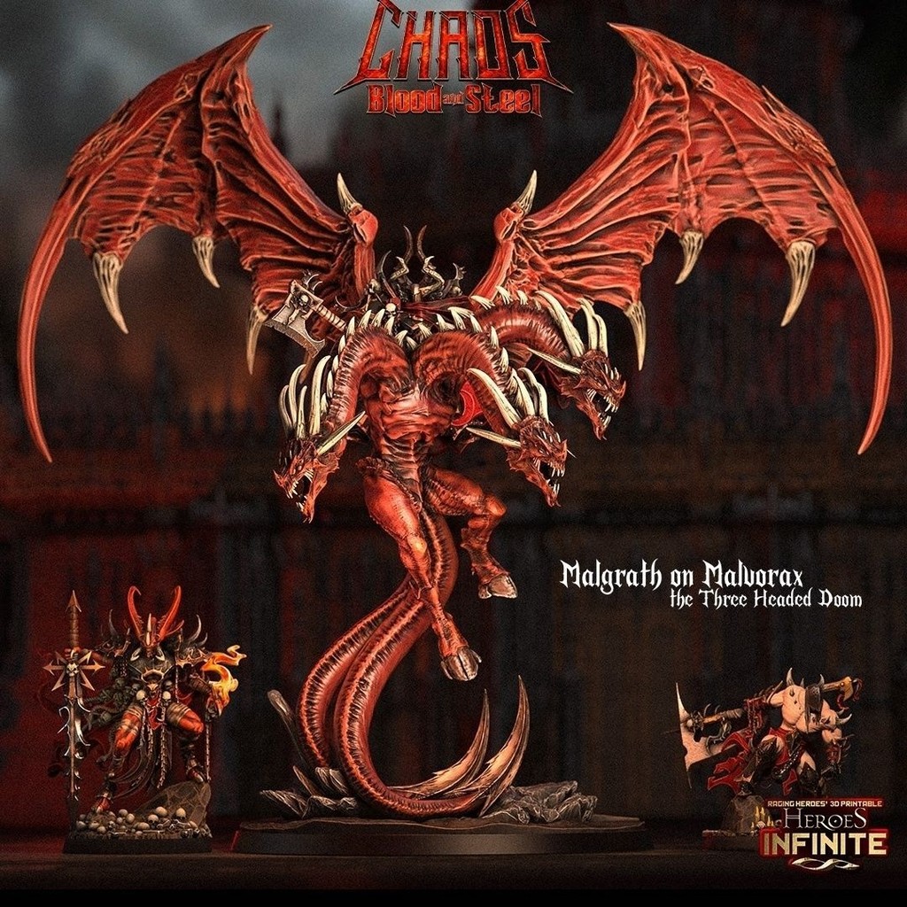 Warhammer 40k Chaos Demon Horror Abuse 150 มม. โมเดลฟิกเกอร์สีขาว ...