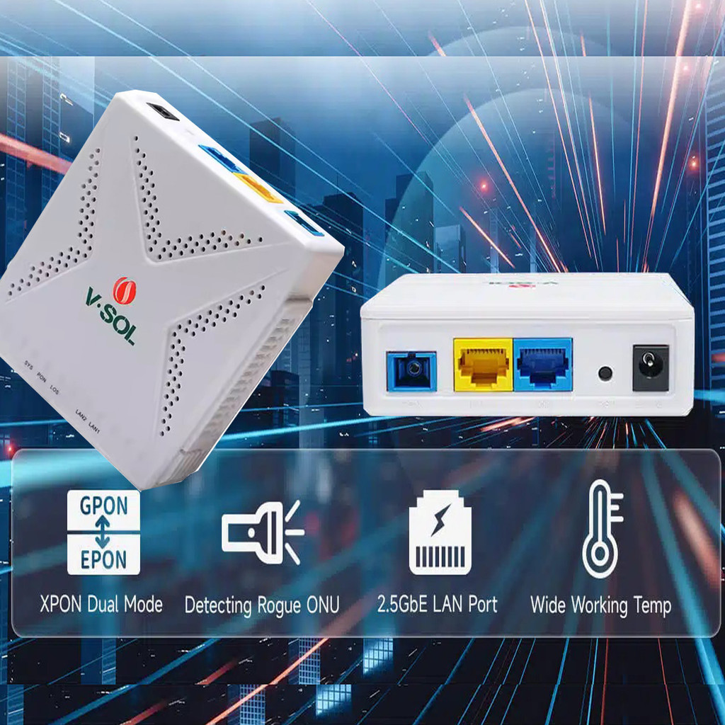 Vsol สวิตช์ 2.5G XPON ONT Vsol EPON GPON ONU พร้อม Pppoe แบบเปลี่ยน 2.5G | Shopee Thailand