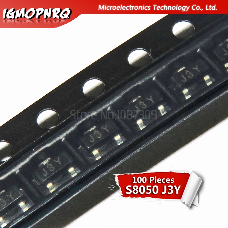 ทรานซิสเตอร์ S8050 J3Y 0.5A/25V NPN SOT23 SMD 100 ชิ้น | Shopee Thailand