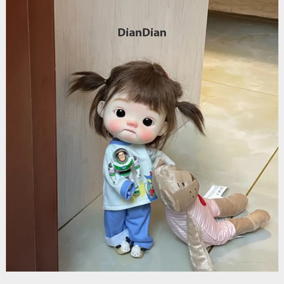DianDi Dianmei Happy Smile Grievance Expression Head BJD 1/6 Fat Dian ...