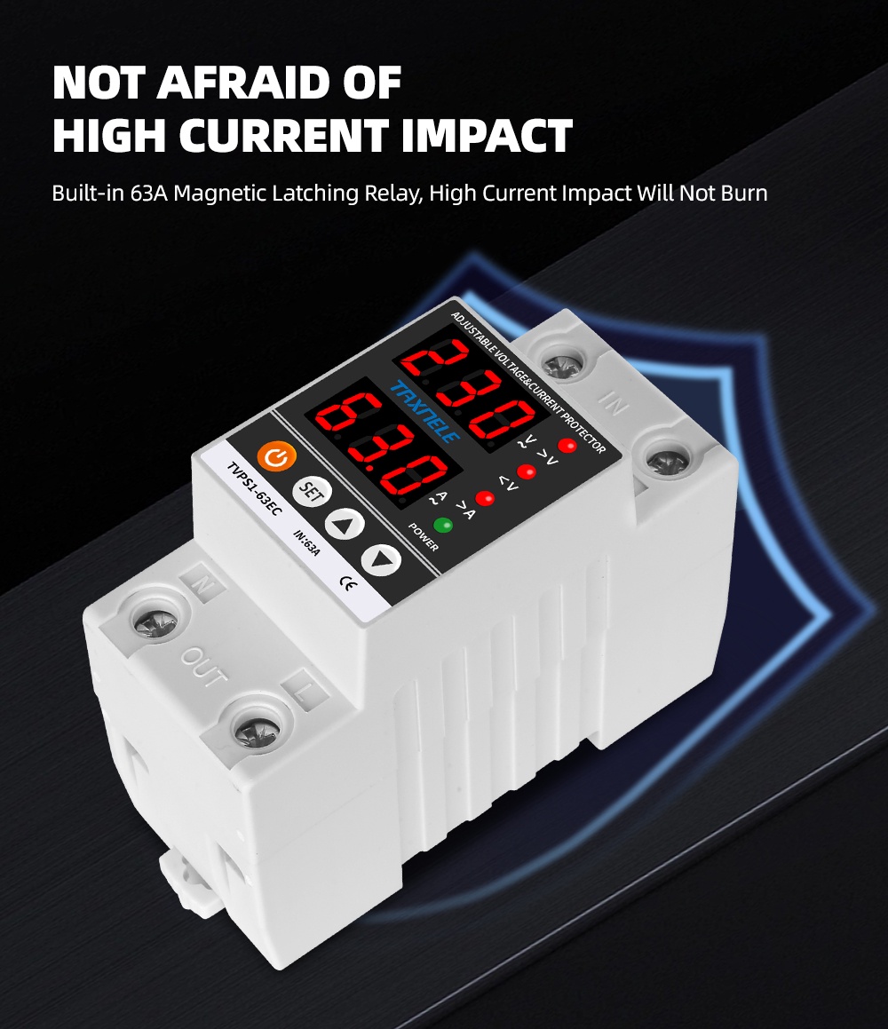 รางดินดิจิทัล 40A 63A 230V ปรับได้ ป้องกันไฟกระชาก | Shopee Thailand