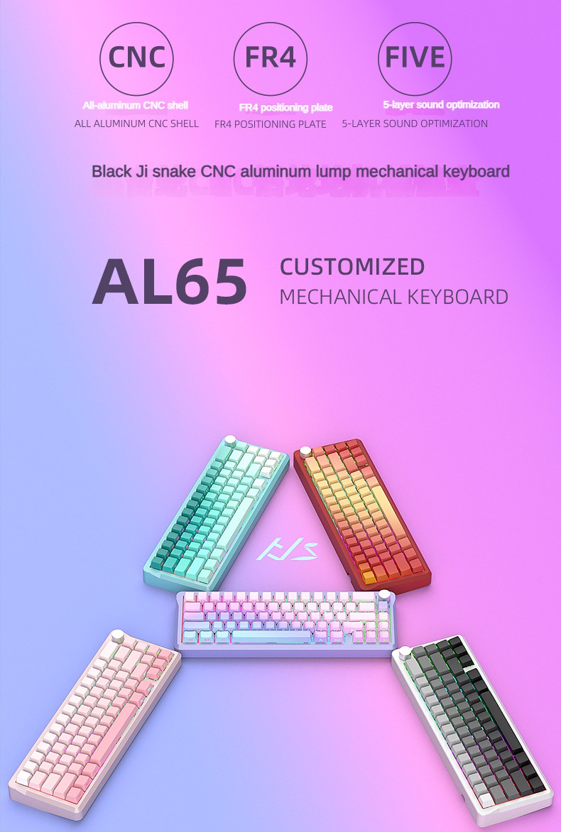 Lychee ชุดคีย์บอร์ดเล่นเกม AL65 RGB อลูมิเนียม CNC สําหรับบ้าน และ ...