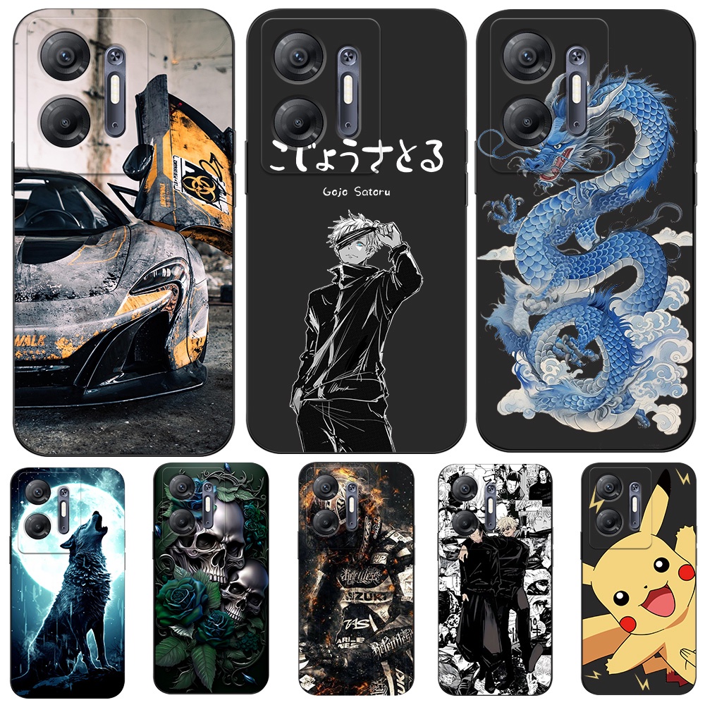 สําหรับ infinix HOT 30 5G (X6832🌹 ซิลิคอนโทรศัพท ์ ฝาหลังเคส tpu สีดํา ...