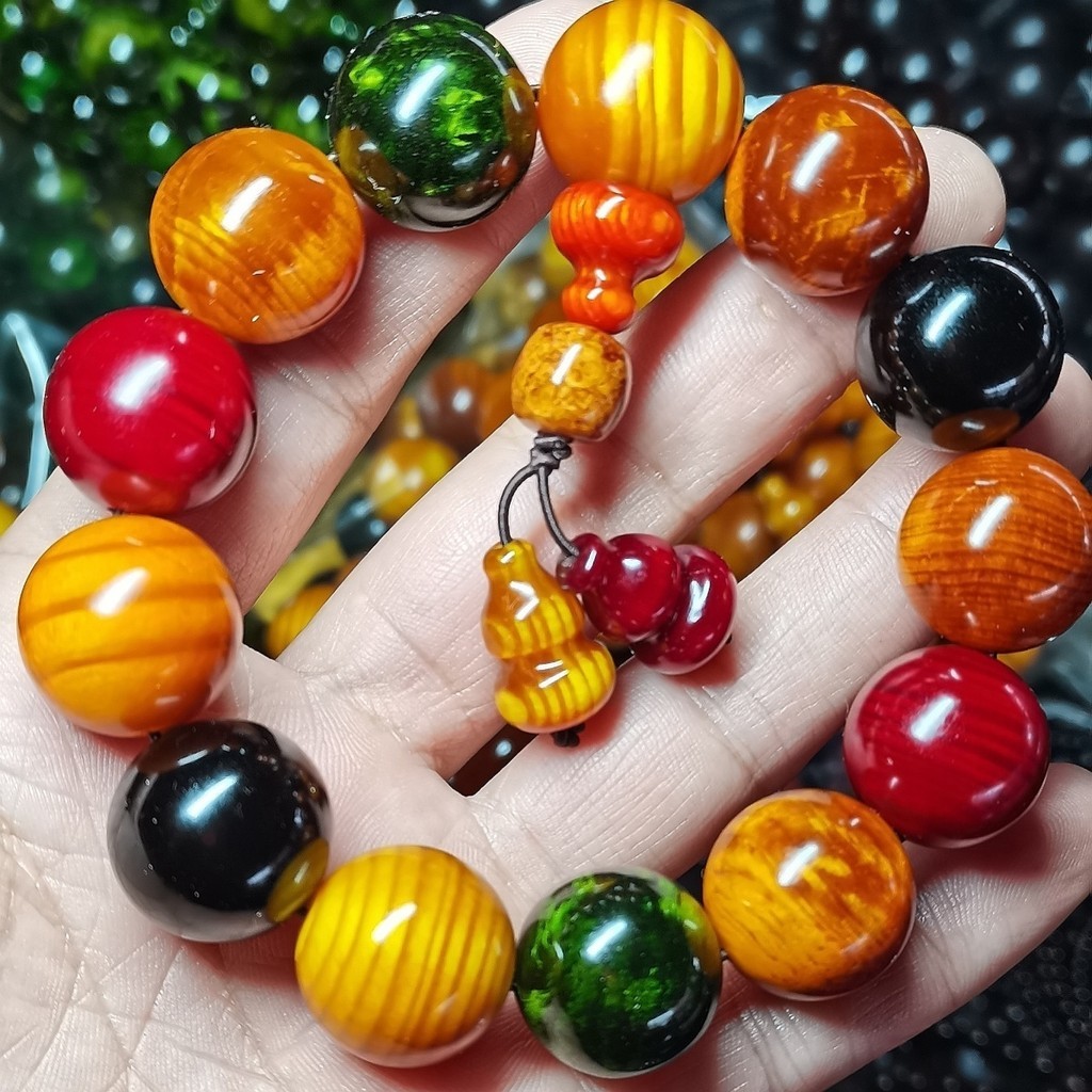 สร้อยข้อมือลูกปัดพระพุทธรูปสร้อยข้อมือ Duobao เลือดมังกรไม้สายฟ้าไม้ไซ ...