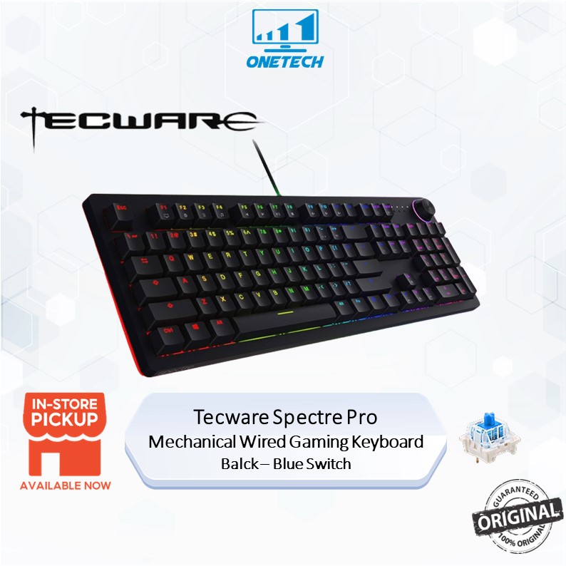 Tecware Spectre Pro Mechanical Wired Gaming Keyboard - น้ําเงิน / แดง ...