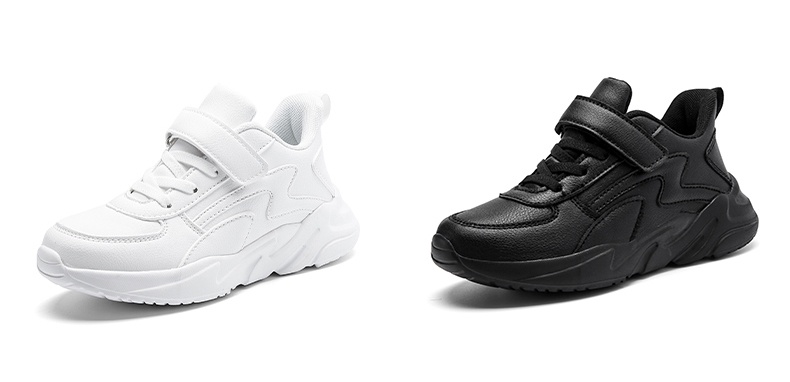 รองเท้ากีฬา รองเท้าผ้าใบ กันลื่น สีขาว และสีดํา สไตล์คลาสสิก สําหรับ ...