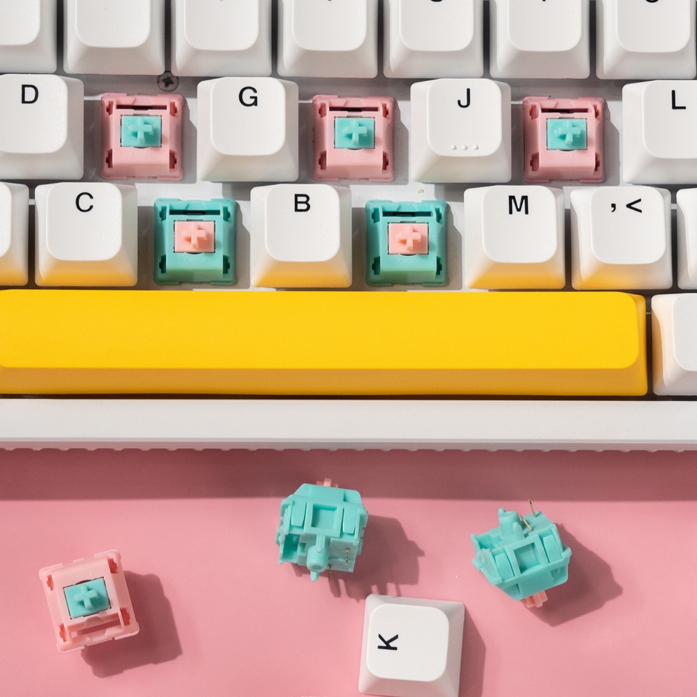 【พร้อมส่ง】Zuoce Bubble Gum switch (30 แพ็ก)(พร้อมส่ง/Lubed) สวิตช์คอม ...