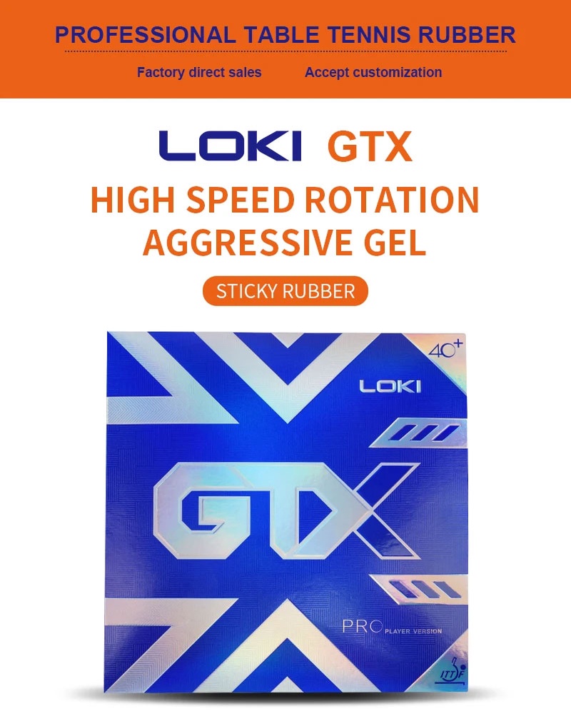 แผ่นยางปิงปอง แบบเหนียว พร้อมพรีเซตฟองน้ํา สําหรับทําเค้ก LOKI GTX Pro ...