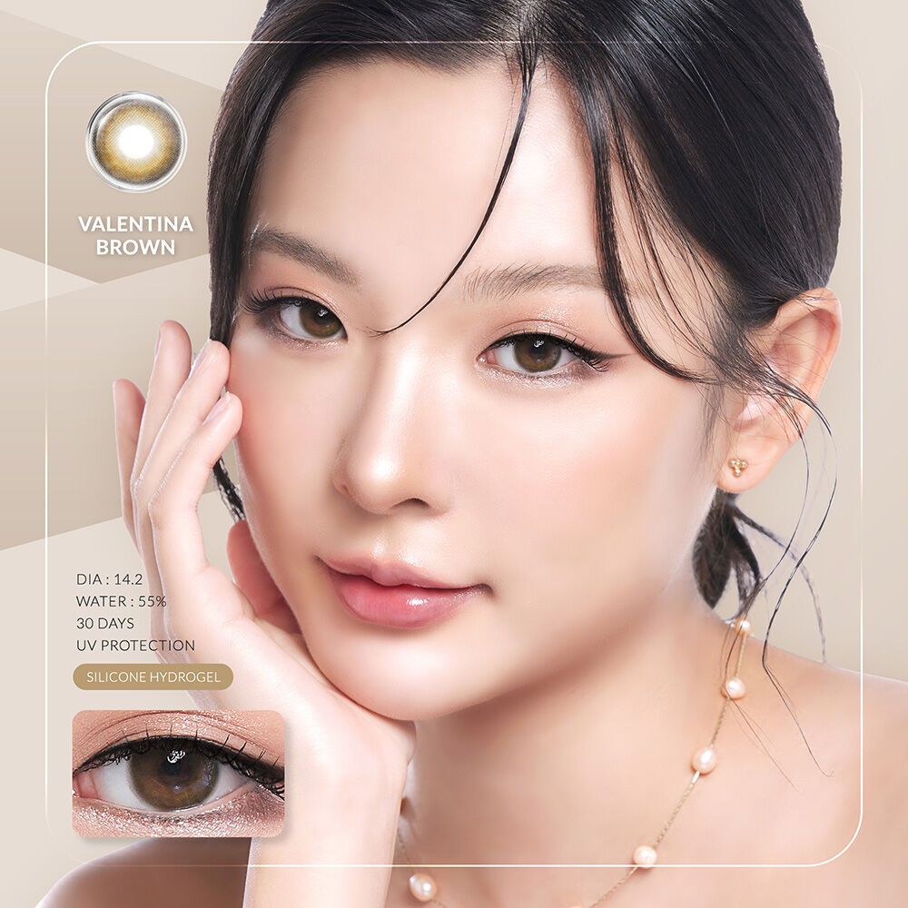 Kitty Kawaii Plus Contact Lens Vatanika Valentina Brown [1 Pair] คิตตี้ คาวาอิ คอนแทคเลนส์แบบราย ...