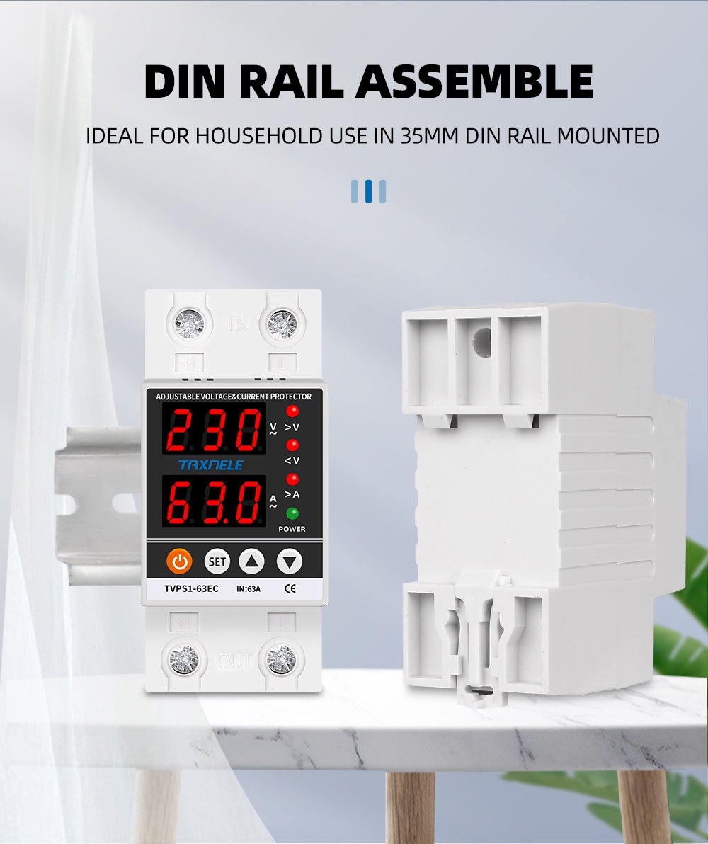 รางดินดิจิทัล 40A 63A 230V ปรับได้ ป้องกันไฟกระชาก | Shopee Thailand